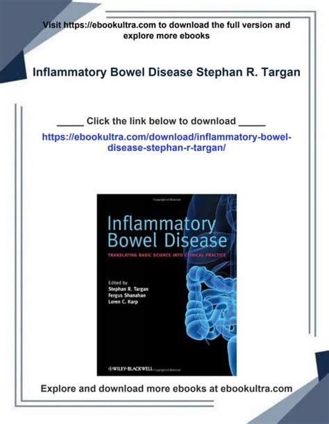 Inflammatory Bowel Disease Stephan R Targan Pdf