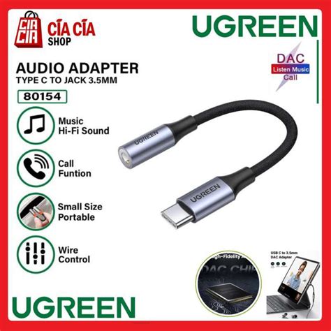 Jual UGREEN Converter Audio Type C To Aux Jack 3 5mm Adapter Audio USB C DAC 80154 Di Seller Cia