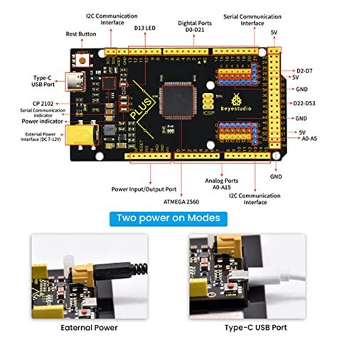 KEYESTUDIO Starter Kit For Arduino MEGA Plus 2560 Board Detailed 28 Tutorials Compatible With