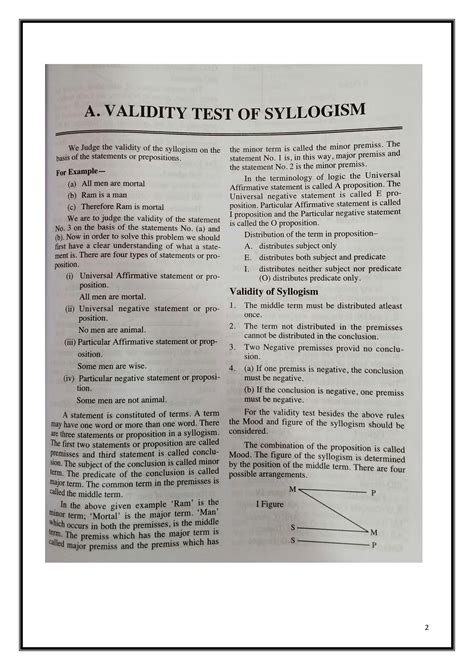 solution logical reasoning validity test of syllogism introduction