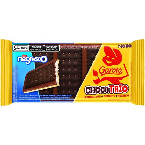 Chocolate Chocotrio Negresco, 90g, Nestle Brasil Ltda - PT 1 UN ...