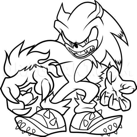 Sonic The Werehog Drawings