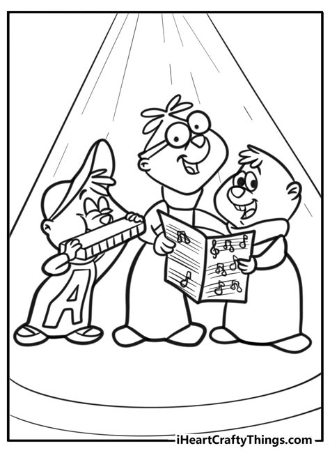 Alvin And The Chipmunks Tegninger Til Fargelegging Simon Alvin And The