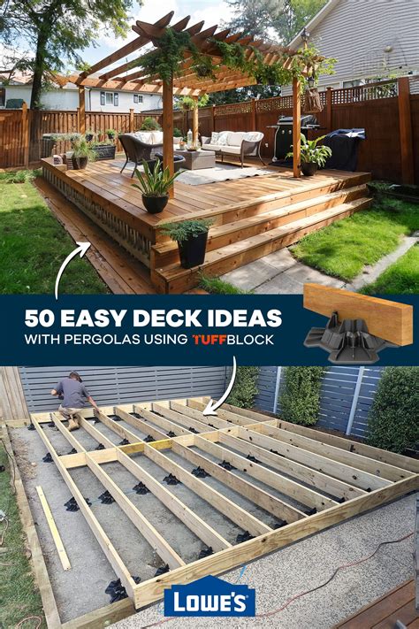 50 Easy To Build Decks With Pergolas Using Tuffblocks
