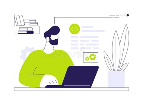 Software Developer Abstract Concept Vector Illustration Stock