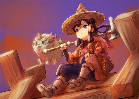 Sakuna Hime And Tama Jii Tensui No Sakuna Hime Drawn By Fuwamoko Momen Toufu Danbooru