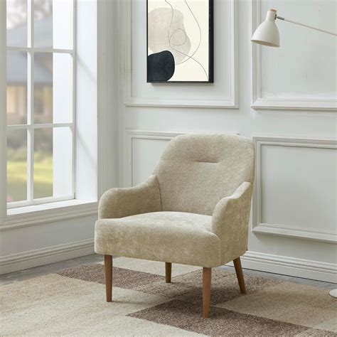 Japovker Modern Accent Armchair Chenille Reading Chairs
