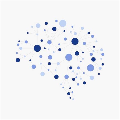Premium Vector Human Brain Illustration With Connected Dots And Lines