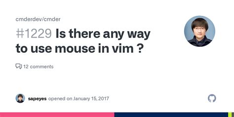 is there any way to use mouse in vim · issue 1229 · cmderdev cmder