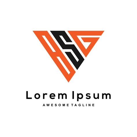 Premium Vector Letter Bsg Triangle Shape Logo Design Icon