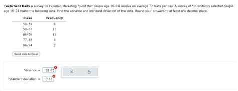 Solved Texts Sent Daily A Survey By Experian Marketing Found