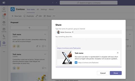share content from personal app or tab teams microsoft learn