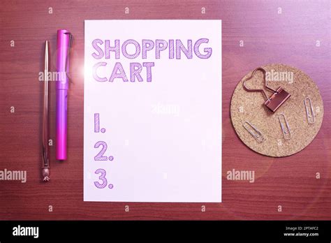 Conceptual Caption Shopping Cart Word Written On Case Trolley Carrying