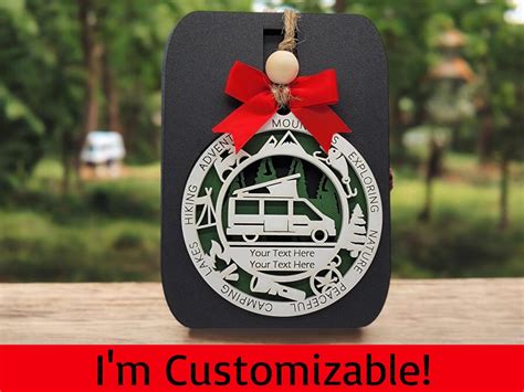 Personalized Class B Camper Christmas Ornament Outdoor Adventure T