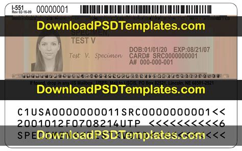 Detail Permanent Resident Card Template Koleksi Nomer 10