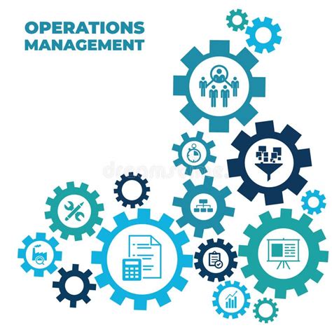 Operations Management Vector Illustration Input And Output Stock