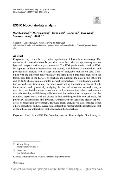 eos io blockchain data analysis request pdf