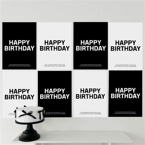 파티·이벤트용품 A4 스탠다드 생일 포스터 8p 세트 생일 이벤트 포토존 가랜드 오늘의집 쇼핑
