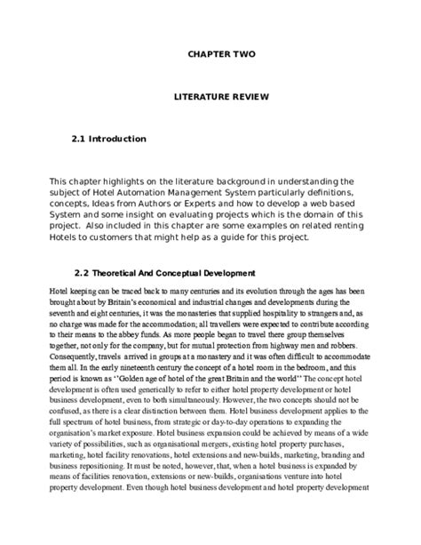 Doc Chapter Two Literature Review