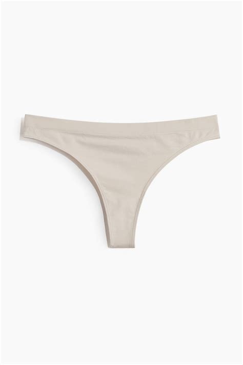 5 Pack Seamless Thong Briefs Light Blue Navy Blue Ladies Handm Us