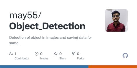 Github May Object Detection Detection Of Object In Images And Saving Data For Same