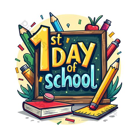 First Day Of School Graphic Design Png Images Png Free Download Pikbest