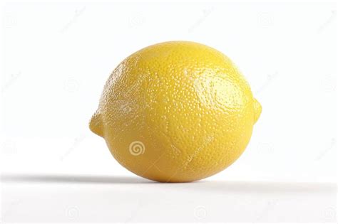 A Single Lemon Sitting On A White Surface Great For Food Or Still Life