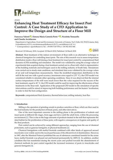 Pdf Enhancing Heat Treatment Efficacy For Insect Pest Control A Case