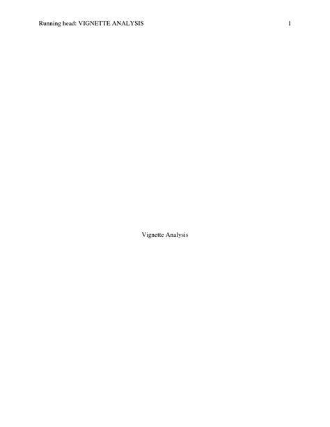 Solution Vignette Analysis Studypool