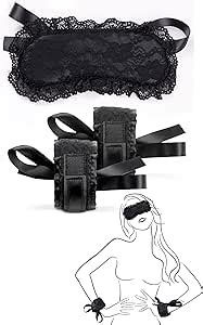 Bondage Mask And Soft Sex Handcuffs Bdsm Set For Men And