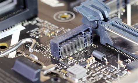Close Up Pcie M2 Connector Interface For Modern High Performance Ssd