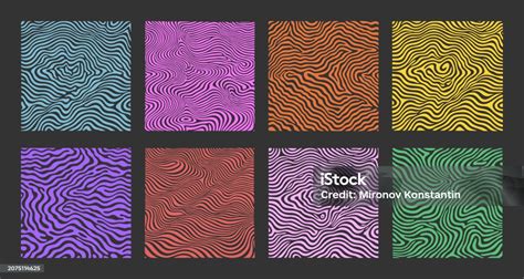 Groovy Psychedelic Y2k Style Swirl Background Flat Style Design Vector