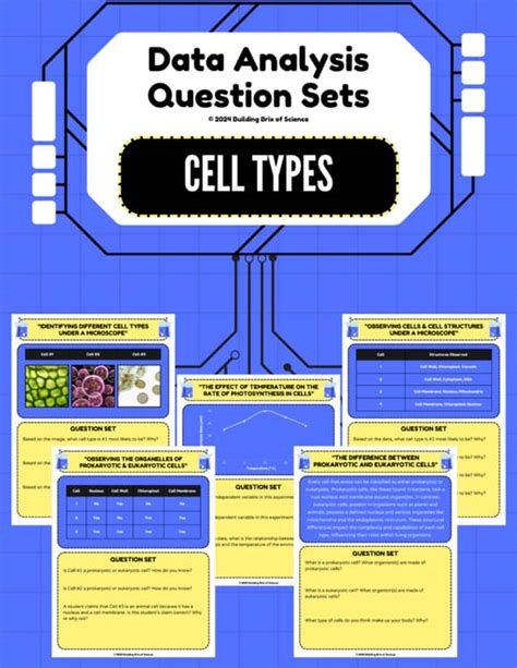Cell Types Ngss Science Graphs Tables Data Analysis Practice Worksheets