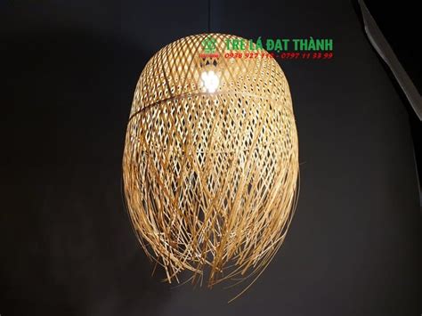 Đèn Con Sứa Trang Trí Bằng Mây Tre Đan Tre Lá Đạt Thành