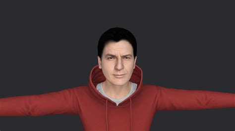 3d Charlie Sheen Hyper Realistic Full Body Fully Rigged 3d Character Turbosquid 2266465