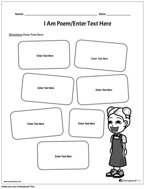 Free Poetry Worksheets Storyboard That Templates