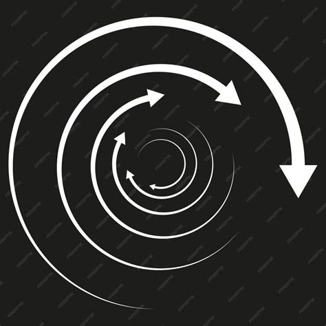 Premium Vector Rotating Arrows Concentric Radial And Circular Arrow Element Cyclecyclical