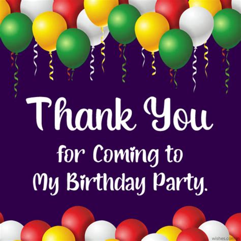 100 Thank You Messages For Coming To My Birthday Party Wishes