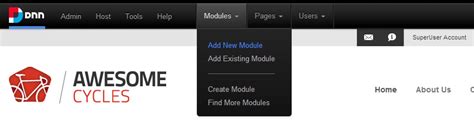module development templates dnn corp