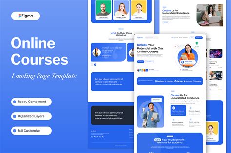 Online Courses Landing Page Ui Template Behance