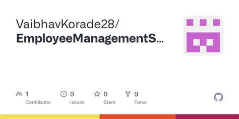 Github Vaibhavkorade Employeemanagementsystem
