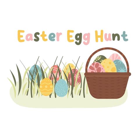Banner Easter Egg Hunt Flat Vector Illustration 39786501 Vector Art At