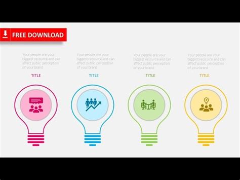 Steps Infographic Slide In PowerPoint I Bulb Infographic I How To