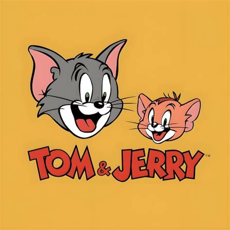 A Cat And A Mouse Are On A Yellow Background Tom Amp Jerry Premium Ai Generated Image