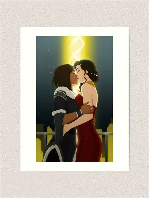 Korrasami Comic Kiss Art Print For Sale By Ansdrela Redbubble