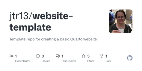 GitHub Jtr Website Template Template Repo For Creating A Basic Quarto Website