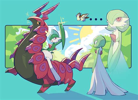Gardevoir Gallade Scolipede And Pidgey Pokemon Drawn By Aiither