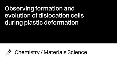Observing Formation And Evolution Of Dislocation Cells During Plastic