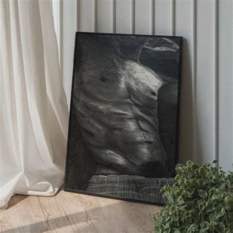 Nude Men Drawing Nude Etsy