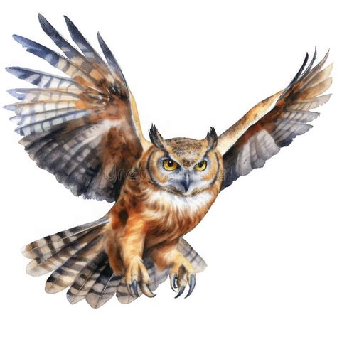 Horned Owl Flying Drawing Great Horned Owl In Flight Archives Laura